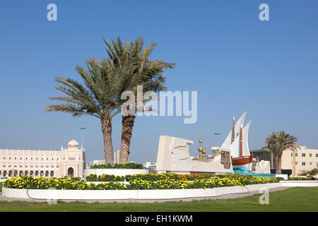 The Kuwait Roundabout in Sharjah, United Arab Emirates, UAE Stock Photo ...
