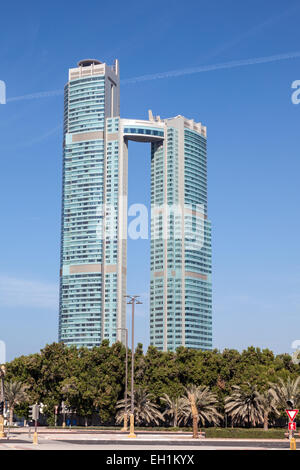Nation towers in Abu Dhabi, UAE Stock Photo - Alamy