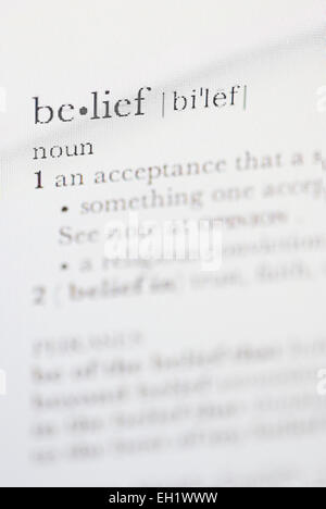 Dictionary definition of the word believe Stock Photo - Alamy