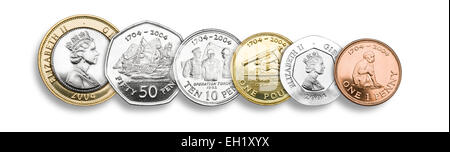 group of Gibraltar coins Stock Photo - Alamy