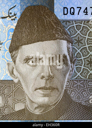 Muhammad Ali Jinnah portrait from Pakistani money Stock Photo - Alamy