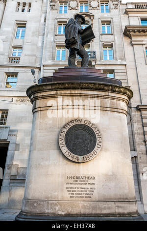 Statue of James Henry Greathead inventor of the Greathead Tunneling ...