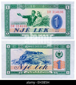 Obverse of Albanian currency Lek banknote of 200 denomination depicting ...