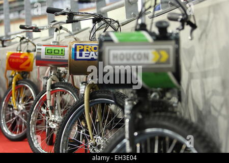 Derny Bikes used at the Revolution Derny Race, Lee Valley London Stock ...