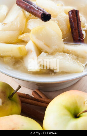 Apple compote with cinnamon Stock Photo - Alamy