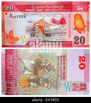 Sri Lanka 20 Twenty Rupees Bank Note Stock Photo - Alamy