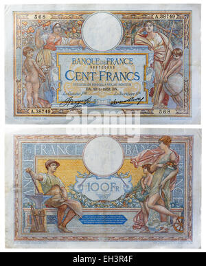 100 French Francs Bank Note Proof. Manufacturer: American Bank Note ...