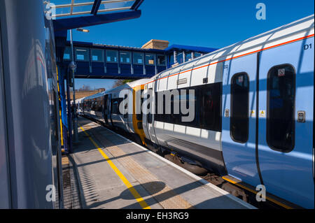 Train at Platform 0ne 1 of the new layout of Gravesend station Stock ...