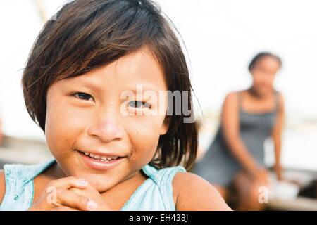 Panama, Kuna Yala, Guna Indigenous albino students at Spanish-Guna ...
