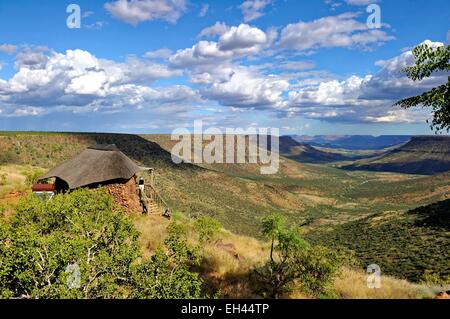Namibia, Damaraland region, Grootberg lodge with a view on Grootberg ...