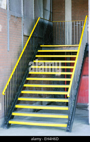 Safety, yellow, staircase Stock Photo - Alamy