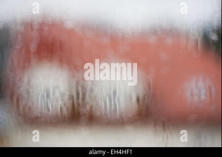Rainy teary window abstract Stock Photo - Alamy