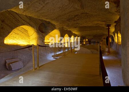 christian catacombs, milos island, cyclades islands, greece, europe ...