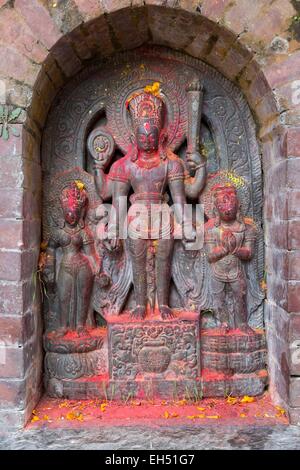 Nepal, Kathmandu valley, Changu Narayan Monastery, woodcarver Stock ...