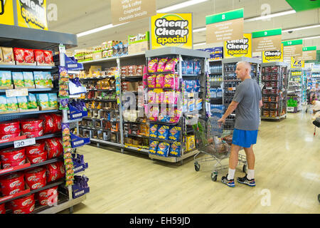 interior of an australian woolworths supermarket store in mona Stock ...