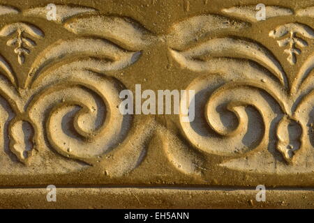 Curvy pattern on alabaster Stock Photo - Alamy