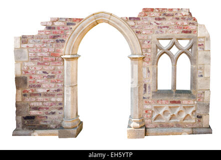 Small garden folly on a white background Stock Photo - Alamy