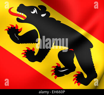 Flag of Bern Canton, Switzerland. Close Up Stock Photo - Alamy