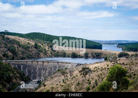 Myponga Dam and myponga reservoir, water supply about 60 miles from ...