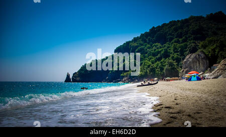 Hagia Saranta Beach, Pelion, Greece. One of the most beautiful beaches ...