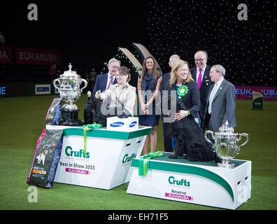 Birmingham, UK. 08th Mar, 2015. Crufts Best in show winner 2015 at the ...