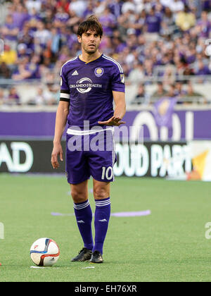 Orlando City midfielder Kaka (10) moves the ball past Colorado Rapids ...