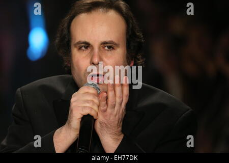 Designer Mark performs on the runway at Mark and Estel fashion show ...