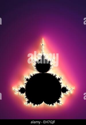 Mandelbrot fractal. Computer graphic showing a fractal image derived from the Mandelbrot Set ...