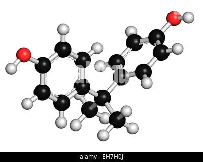 Polycarbonate (PC) plastic, chemical structure. Made from phosgene and ...