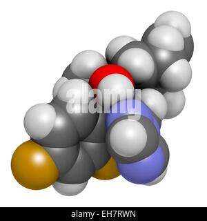Efinaconazole antifungal drug molecule Stock Photo - Alamy
