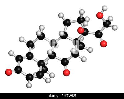Prednisone corticosteroid drug molecule Stock Photo - Alamy