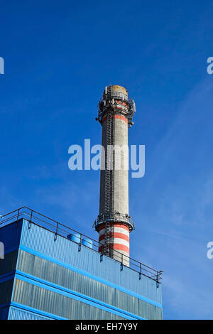 High smoke stack of the power station Stock Photo - Alamy