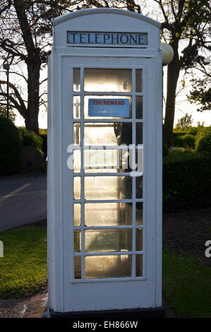 A white telephone box type K6 by Giles Gilbert Scott, 1935, Kingston ...
