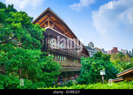 The eco friendly Beitou Library building in Taipei, Taiwan Stock Photo ...