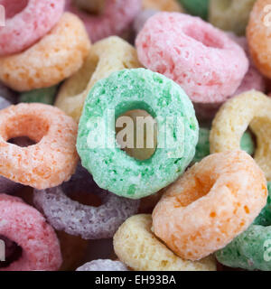 A close-up of Kellogg's Froot Loops cereal. Canadian version of Froot ...