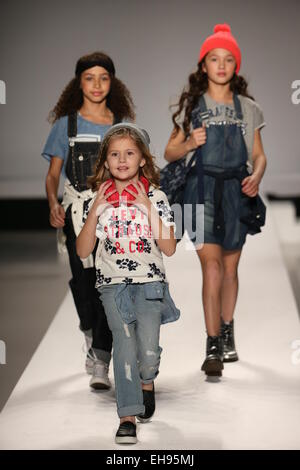 Kid models walk the runway at the Nike Levi's Kids fashion show during ...