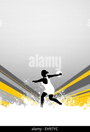 Discus Throw sport invitation advert background with empty space Stock ...