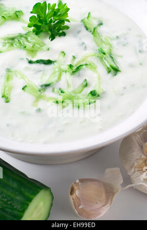 Tzatziki in a bowl Stock Photo - Alamy
