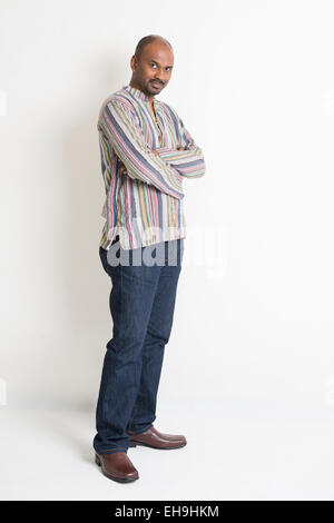 Indian guy full body studio portrait Stock Photo - Alamy