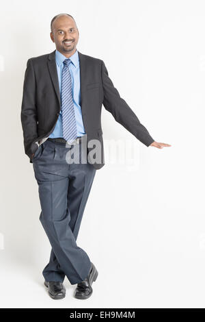 businessman with an empty banner Stock Photo - Alamy