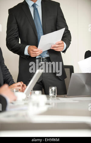 businessman holds a working meeting with the business team Stock Photo ...