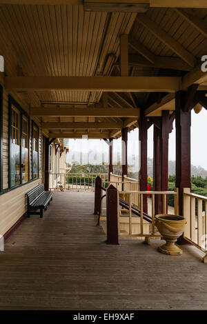 Mount Buffalo Chalet, Victoria, Australia. Built in 1910 the Chalet is ...