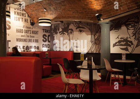 Fab4 Beatles themed cafe in Liverpool, UK Stock Photo - Alamy