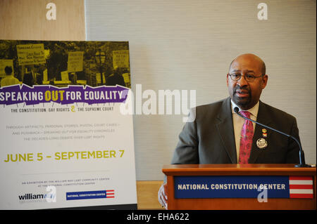 Philadelphia, Pennsylvania, USA. 10th Mar, 2015. Mayor MICHAEL NUTTER ...
