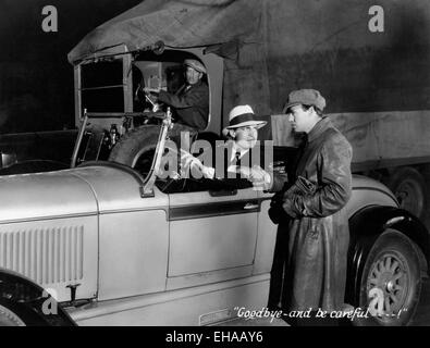 Hal Skelly, Chester Morris, on-set of the Film "Woman Trap", 1929 Stock ...
