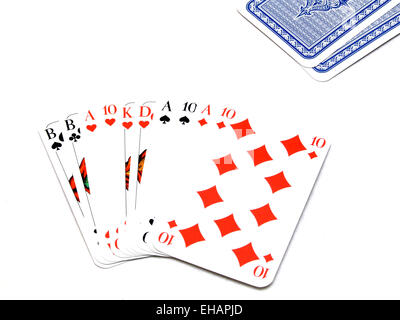 Grand hand cards Stock Photo - Alamy