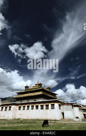 The roof of Samye Monastery, Tibet, China, Asia Stock Photo - Alamy