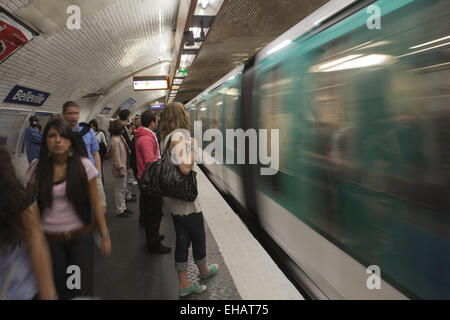 Belleville Metro station - Paris, France Stock Photo - Alamy