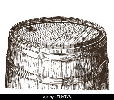 wooden barrel template Stock Photo - Alamy