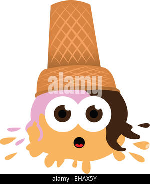 Fallen Ice Cream Cone Stock Photo - Alamy